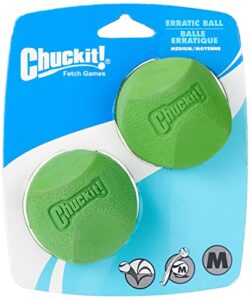 chuckit! erratic ball dog toy, medium (2 pack)