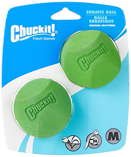 ChuckIt! Erratic Ball Dog Toy, Medium (2 Pack)