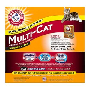 Arm and Hammer Clumping Cat Litter, Multi-Cat Strength, 40 Pound Box