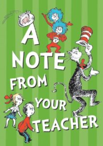 eureka back to school dr. seuss cat in the hat postcards for teachers, 4'' w x 6'' h