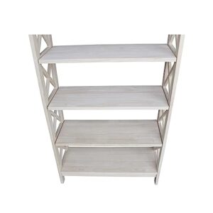 International Concepts 4-Tier X-Sided Bookcase, Unfinished