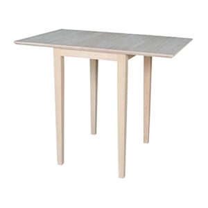 international concepts small drop-leaf table, unfinished