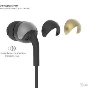 Scosche IDR301L Wired Earbuds for Apple Lightning Devices with Built-in Microphone and Remote, Black