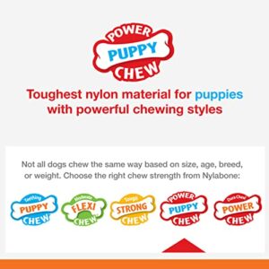 Nylabone Puppy Power Rings Chew Toy - Tough and Durable Puppy Chew Toy for Teething - Puppy Supplies - Bacon Flavor, Small (1 Count)