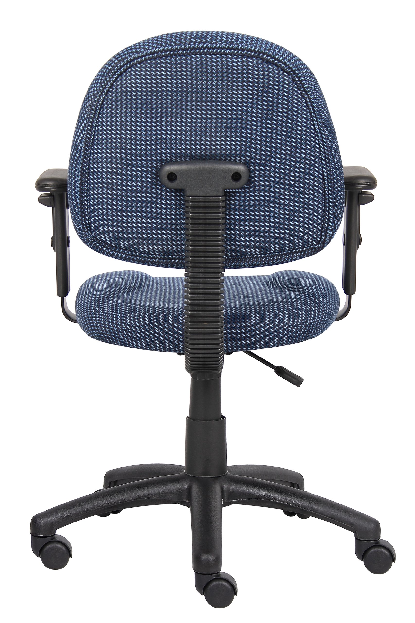 Boss Office Products Perfect Posture Delux Fabric Task Chair with Adjustable Arms in Blue