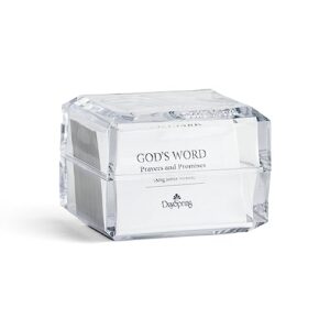 DaySpring - God's Word Promise Box: Prayers and Promises (King James Version) - Large Print Cards with Scriptures and Prayers (T9656) 3 3/4" x 2 1/2" x 2 3/4"