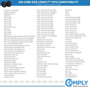 COMPLY T-500 Memory Foam Replacement Earbud Tips For KZ ZS10, ZSN, AS10, ZSX, STARFIELD, FH7, FIIO, MOONDROP And More Earphones (Assorted, 3 Pairs)