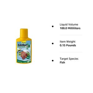 Tetra SafeStart Plus, For Newly Set-Up Fish aquariums, 100 ml, 3.38-Ounce