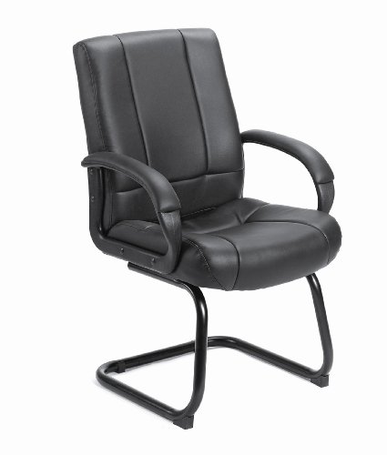 Boss Office Products Coressoft Mid Back Guest Chair in Black