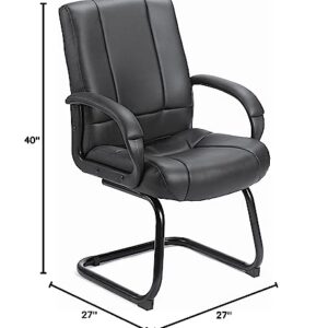 Boss Office Products Coressoft Mid Back Guest Chair in Black