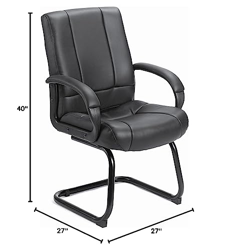 Boss Office Products Coressoft Mid Back Guest Chair in Black