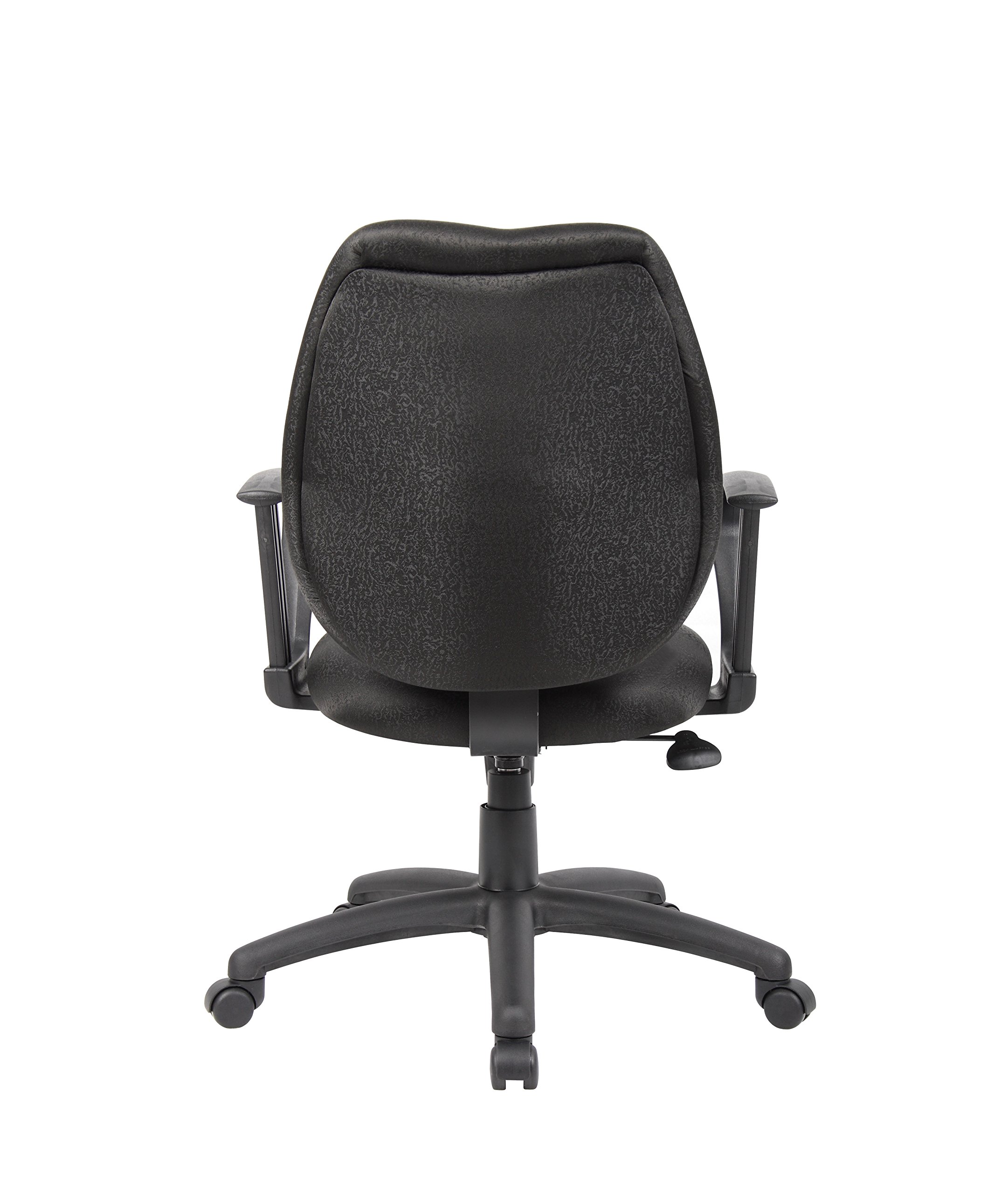 Boss Office Products Any Task Mid-Back Task Chair with Loop Arms in Black