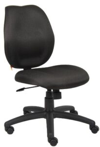 boss office products any task mid-back task chair with no arms in black