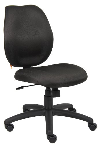 Boss Office Products Any Task Mid-Back Task Chair with No Arms in Black