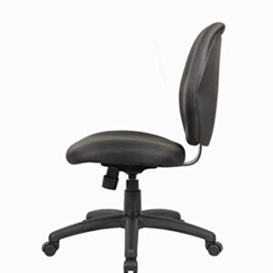 Boss Office Products Any Task Mid-Back Task Chair with No Arms in Black