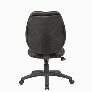 Boss Office Products Any Task Mid-Back Task Chair with No Arms in Black