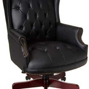 Boss Office Products Wingback Traditional Chair , Leather, in Black