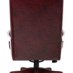 Boss Office Products Wingback Traditional Chair Vinyl in Burgundy