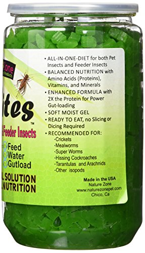 Nature Zone Total Bites for Crickets & Feeder Insects, Soft Moist Food, 24-Ounce