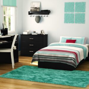 South Shore Libra Platform Bed, Twin, Pure Black