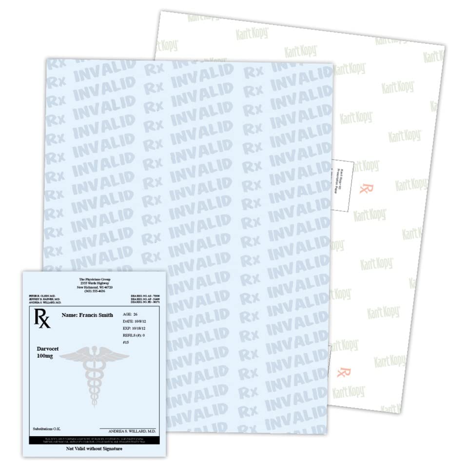 Blue Security Prescription Paper - 250 Sheets