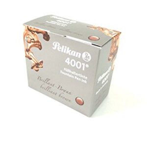 Pelikan 4001 Bottled Ink for Fountain Pens, Brilliant Brown, 62.5ml, 1 Each (329185)