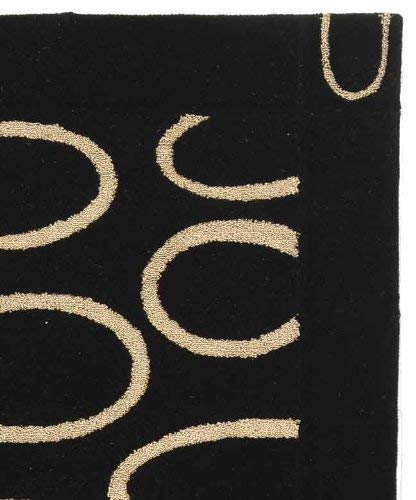 SAFAVIEH Soho Collection 5' x 8' Black/Ivory SOH714A Handmade Premium Wool & Viscose Area Rug