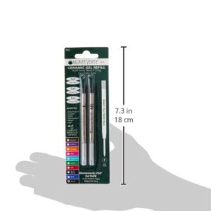 Monteverde Capless Gel Ballpoint Refill to Fit Parker Ballpoint Pens, Fine Point, Black, 2 per Pack (P422BK)