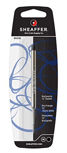 Sheaffer Ballpoint Refill"K" Style - Black Medium - Blister Card