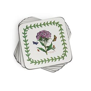 pimpernel botanic garden collection coasters | set of 6 | cork backed board | heat and stain resistant | drinks coaster for tabletop protection | measures 4” x 4”