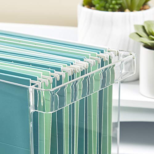 Hanging File Box (Clear) (10"H x 13.5"W x 7"D)