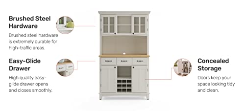 Homestyles sideboards-buffets-credenzas, Server with Hutch, Off White