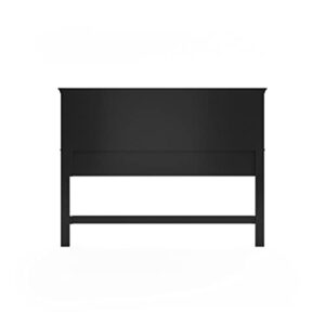 Home Styles Bedford Black Queen Headboard with Raised Panels, Picture Frame Moldings, and Clear Coat Finish