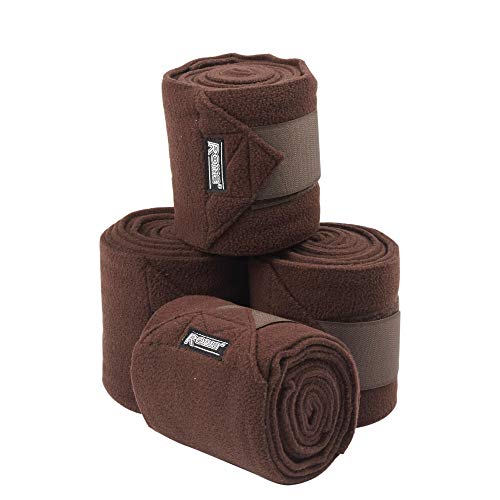 Roma Thick Polo Bandages 4 Pack, Black