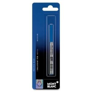 montblanc ballpoint pen refill, medium point, pacific blue ink