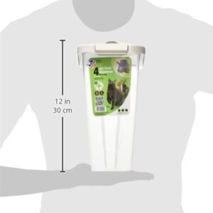 Van Ness 4-Pound Food Dispenser with Fresh-Tite Seal, White , Large (FD4), Clear