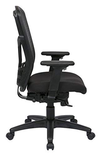 Office Star ProGrid High Back Manager's with Adjustable Seat Height, 2-to-1 Synchro Tilt Control and Seat Slider, Coal FreeFlex Fabric