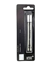 mont blanc fineliner/felt tip black refill - set of 2