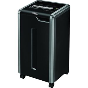 fellowes powershred 325ci 100% jam proof 22-sheet cross-cut commercial grade paper shredder (3831001) , black