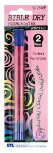 bible dry highlighter refills (2) pink carded