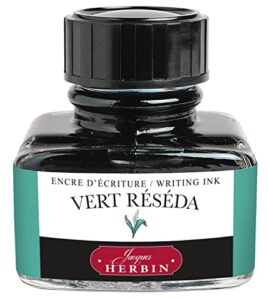 j. herbin fountain pen ink - 30 ml bottled - vert reseda