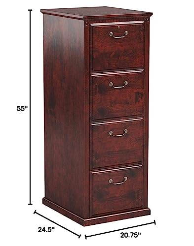 Martin Furniture 4 Drawer File Cabinet, Vertical