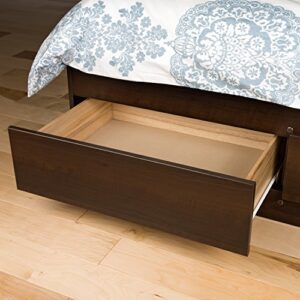 Prepac Full Mate's Platform Storage Bed with 6 Drawers, Espresso