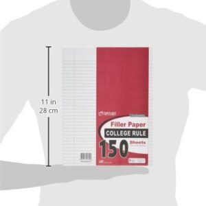 Top Flight Filler Paper, 10.5 x 8 Inches, College Rule, 150 Sheets (12302)