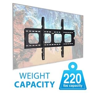 Mount-It! Low-Profile Large TV Mount | Flush TV Wall Mount | Ultra-Slim Fixed TV Mount for 42-70 in. Screen TVs | VESA Compatibility up to 800x400 | 220 lbs Capacity