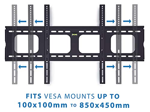 Mount-It! Low-Profile Large TV Mount | Flush TV Wall Mount | Ultra-Slim Fixed TV Mount for 42-70 in. Screen TVs | VESA Compatibility up to 800x400 | 220 lbs Capacity