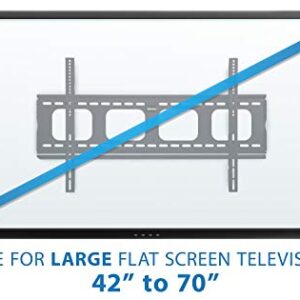 Mount-It! Low-Profile Large TV Mount | Flush TV Wall Mount | Ultra-Slim Fixed TV Mount for 42-70 in. Screen TVs | VESA Compatibility up to 800x400 | 220 lbs Capacity