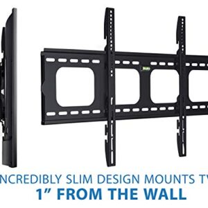 Mount-It! Low-Profile Large TV Mount | Flush TV Wall Mount | Ultra-Slim Fixed TV Mount for 42-70 in. Screen TVs | VESA Compatibility up to 800x400 | 220 lbs Capacity