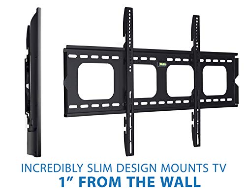 Mount-It! Low-Profile Large TV Mount | Flush TV Wall Mount | Ultra-Slim Fixed TV Mount for 42-70 in. Screen TVs | VESA Compatibility up to 800x400 | 220 lbs Capacity