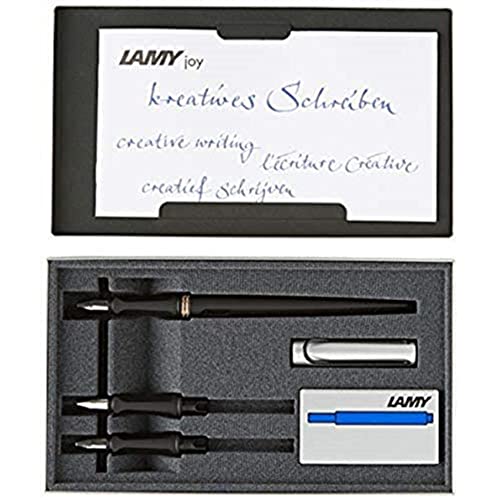 Lamy L11SET Calligraphy Set, Joy, Silver Black Clip, 0.04, 0.06, 0.07 inches (1.1, 1.5, 1.9 mm), Genuine Import